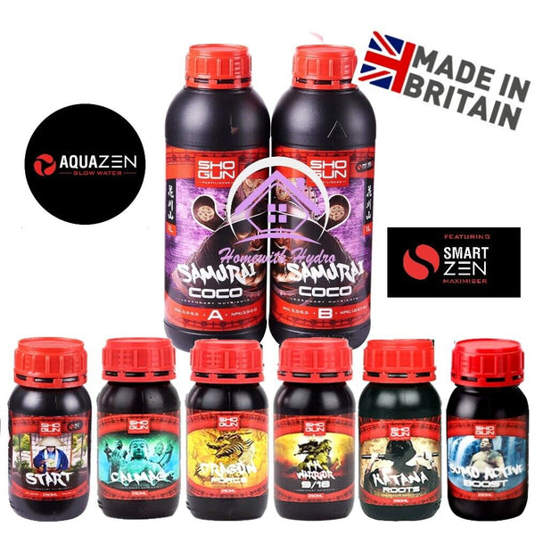 SHOGUN SAMURAI COCO Multipack Starter Pack Hydroponic Nutrient Feed & | Homewith Bargains