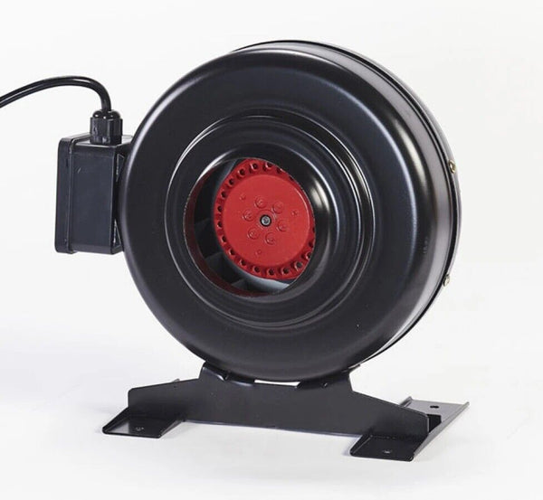 FOX In-line Extractor Fan Metal Housing Air Odour Control 4" 5" 6" 8 ...